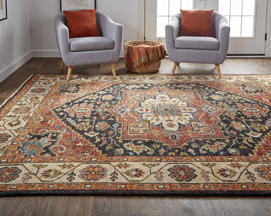 Feizy Carrington 6803F Rust/Charcoal Area Rug – Incredible Rugs and Decor