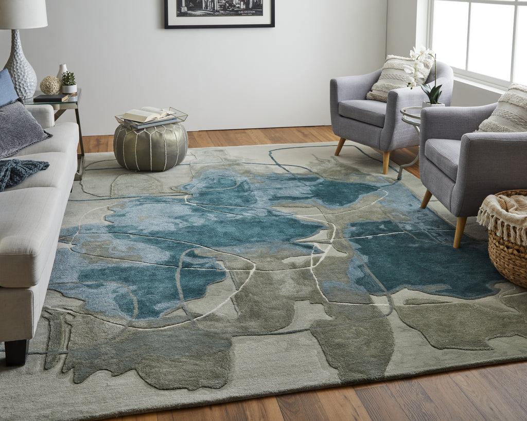 Feizy Anya 8885F Blue/Green Area Rug – Incredible Rugs and Decor