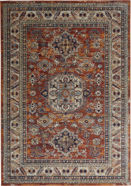 Feizy Bellini I3136 Orange/Blue Area Rug – Incredible Rugs and Decor