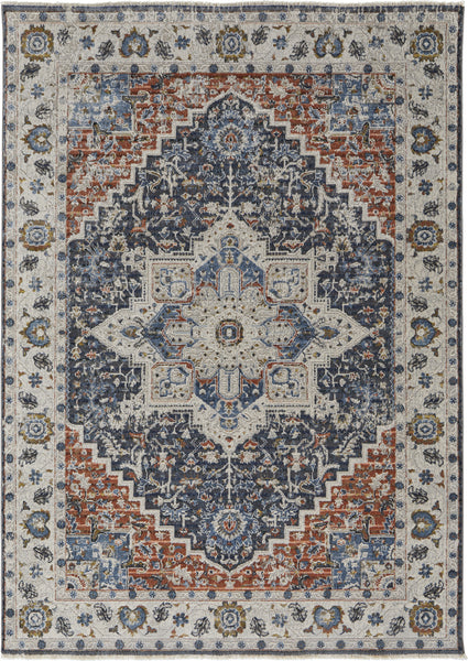 Feizy Kaia 39HTF Blue/Red Area Rug – Incredible Rugs and Decor