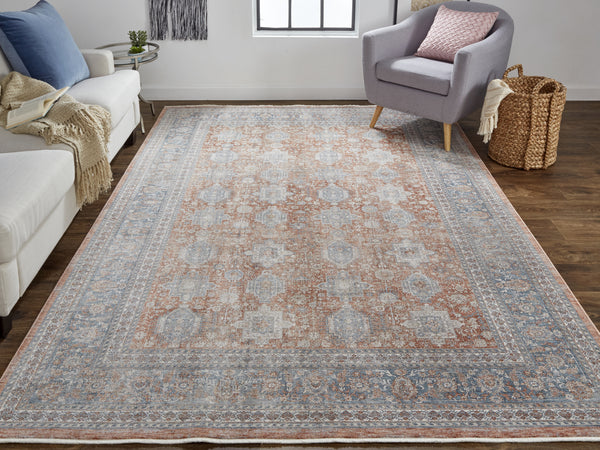 Feizy Marquette 3761F Rust/Blue Area Rug – Incredible Rugs and Decor