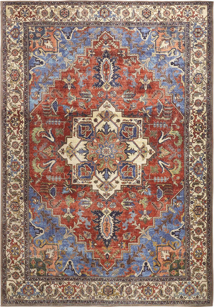 Feizy Percy 39AHF Rust/Blue Area Rug – Incredible Rugs and Decor