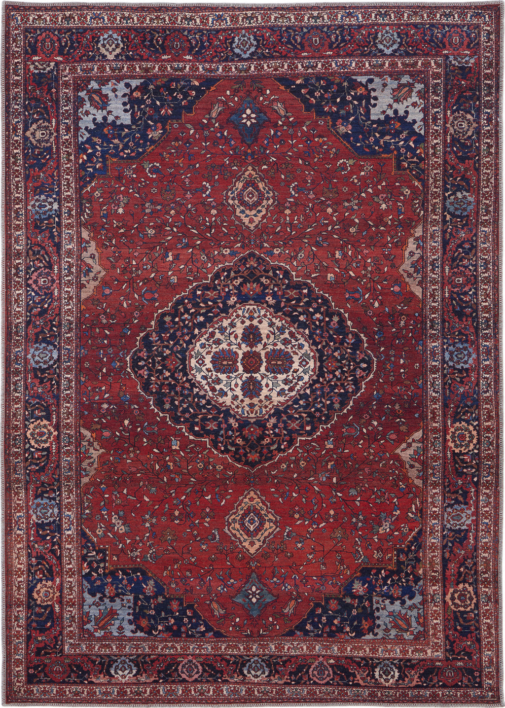 Feizy Rawlins 39HDF Red/Navy Area Rug – Incredible Rugs and Decor