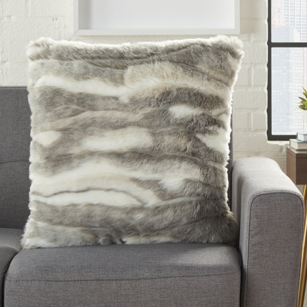 Nourison Fur Faux Angora Rabbit Grey by Mina Victory – Incredible Rugs ...