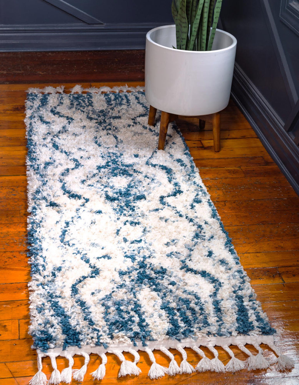 Unique Loom Hygge Shag T-HYGE4 Blue Area Rug – Incredible Rugs and Decor