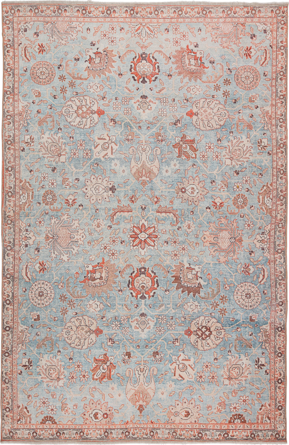 Jaipur Living Boheme Poppy BOH14 Light Blue/Orange Area Rug ...