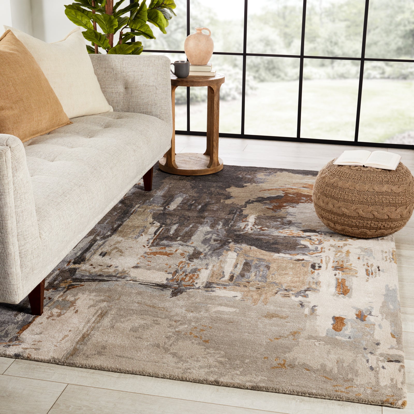 Surprising Brown And Gray Area Rug Photos