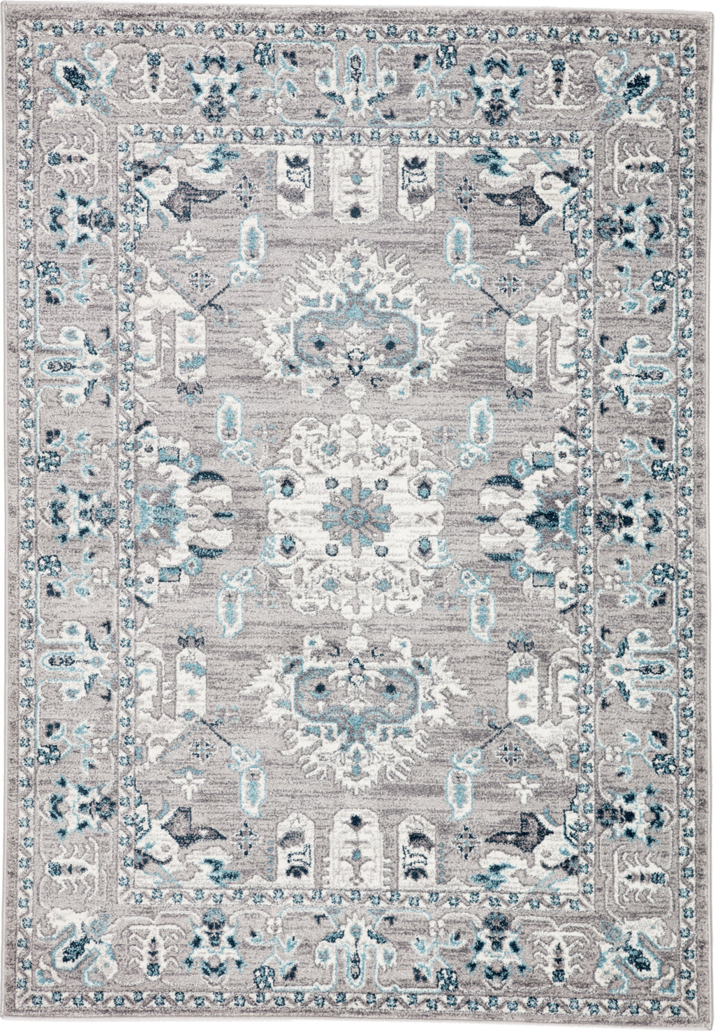 Jaipur Living Valen Lyme VAL06 Light Gray/Turquoise Area Rug ...