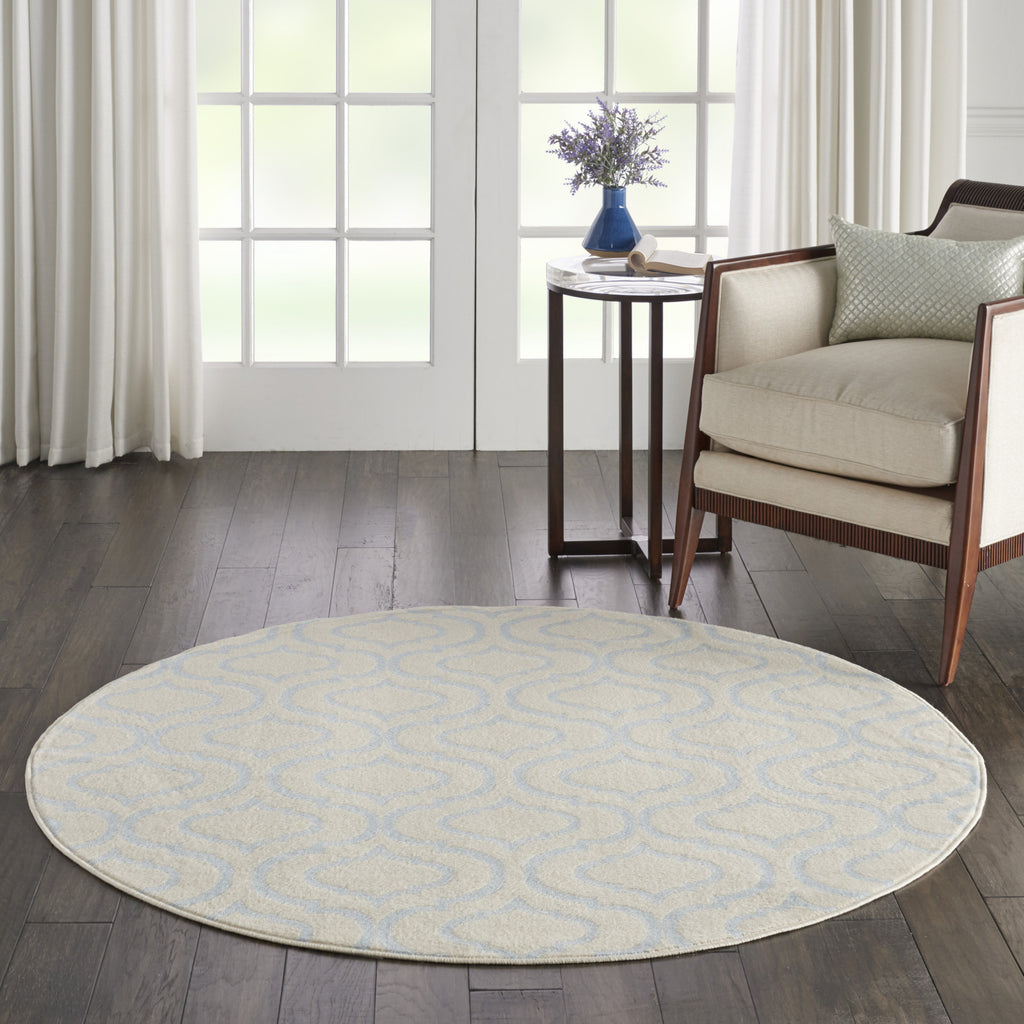 Jubilant JUB19 Ivory/Blue Area Rug by Nourison – Incredible Rugs and Decor