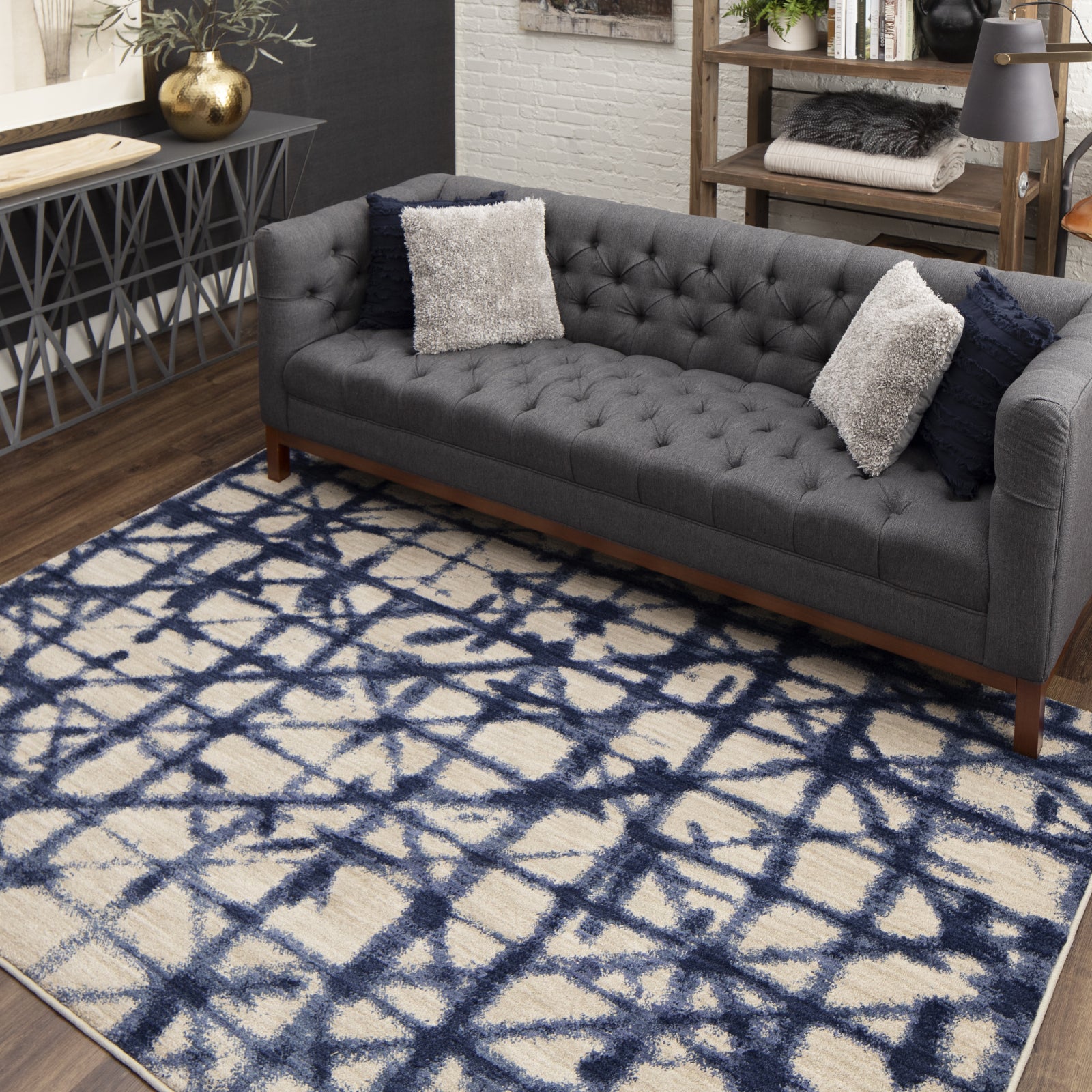Karastan Enigma Contact Indigo Area Rug – Incredible Rugs and Decor