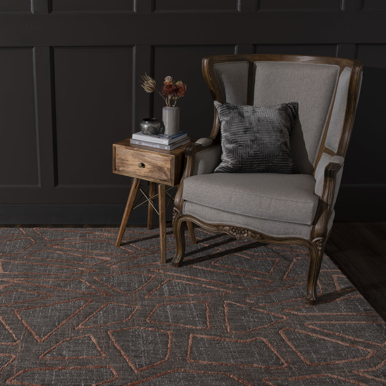 Karastan Soiree Gibson Smokey Grey Area Rug – Incredible Rugs and Decor