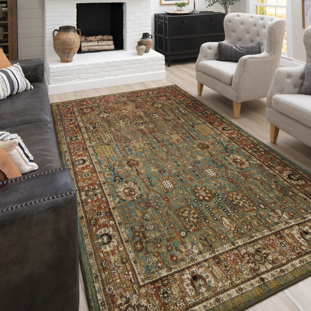 Karastan Spice Market Myanmar Aquamarine Area Rug – Incredible Rugs and ...