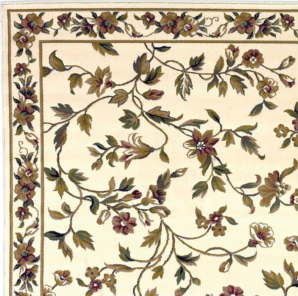 KAS Cambridge 7331 Ivory Floral Vine Area Rug – Incredible Rugs and Decor