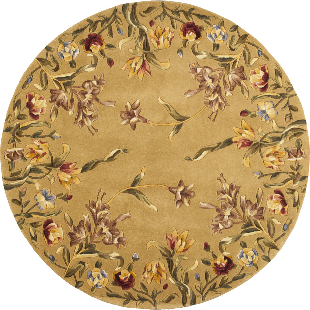 KAS Emerald 9080 Gold Tulip Garden Area Rug – Incredible Rugs and Decor