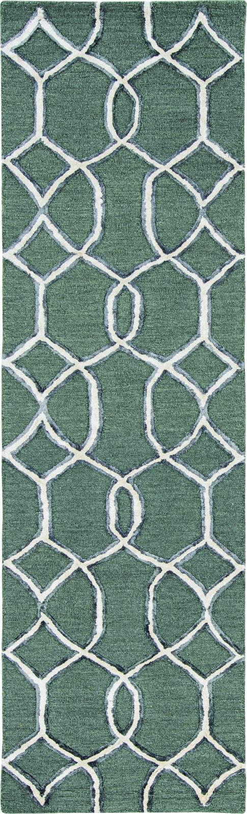 KAS Libby Langdon Upton 4303 Charcoal/Snow Groovy Gate Area Rug ...