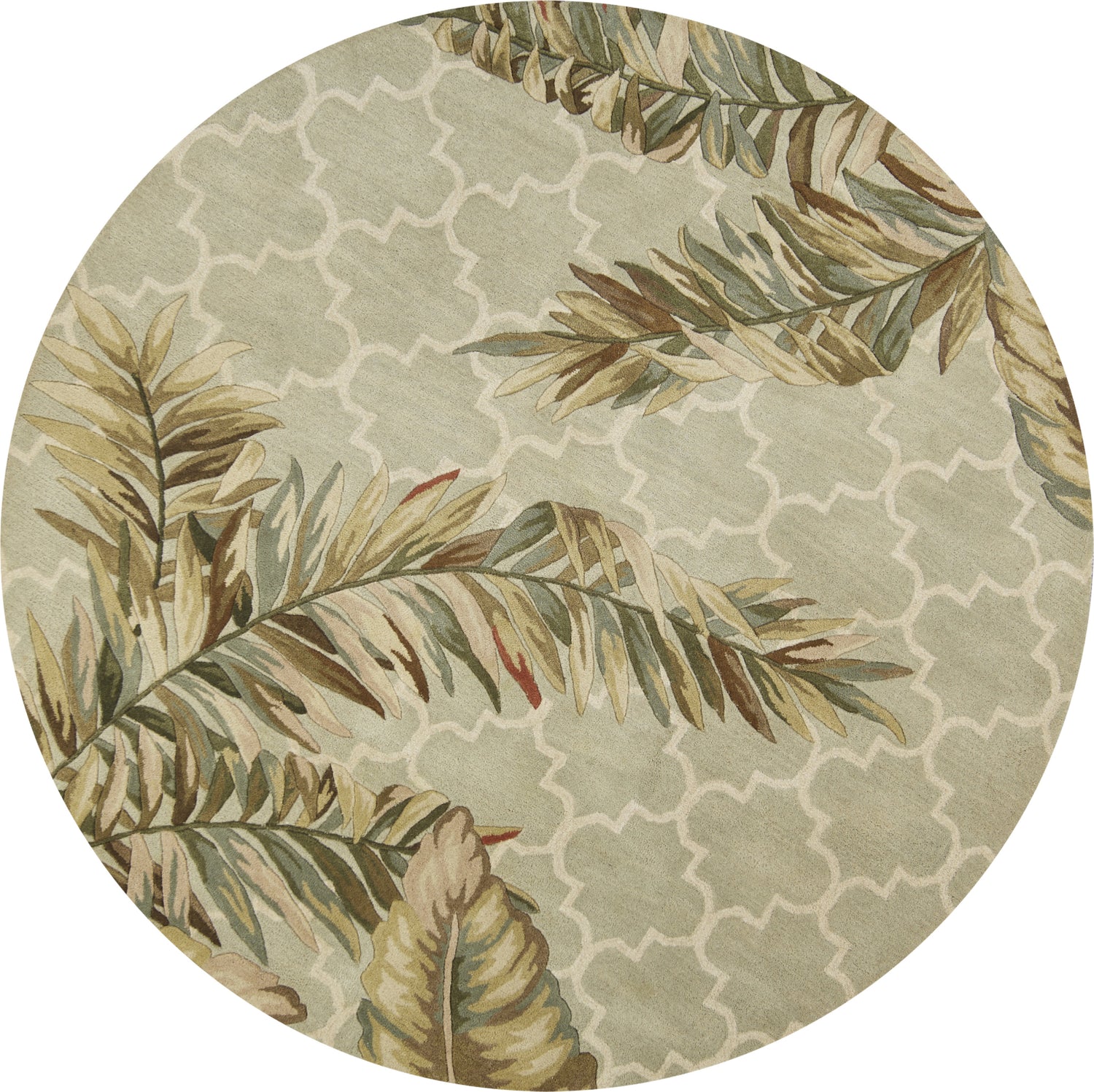 KAS Sparta 3153 Sage Tropical Mosaic Area Rug – Incredible Rugs and Decor