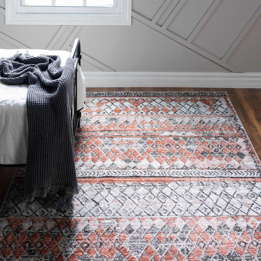Unique Loom Leipzig T-LPZG6 Salmon Area Rug – Incredible Rugs and Decor