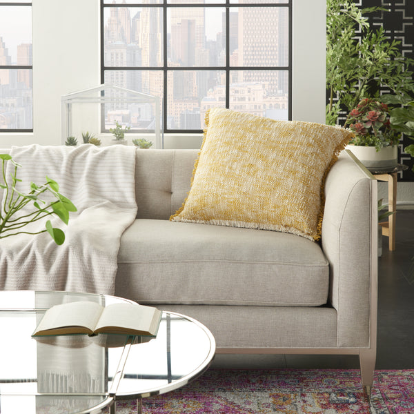 Nourison Life Styles Woven Fringe Mustard – Incredible Rugs and Decor