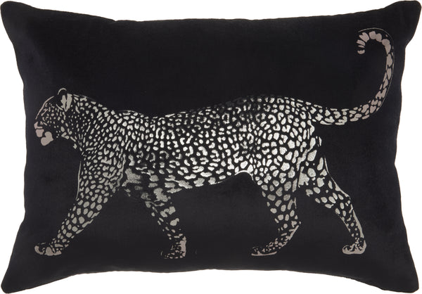 Nourison Luminescence Metallic Leopard Black by Mina Victory ...