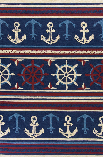 KAS Meridian 2531 Navy Nautical Area Rug – Incredible Rugs and Decor