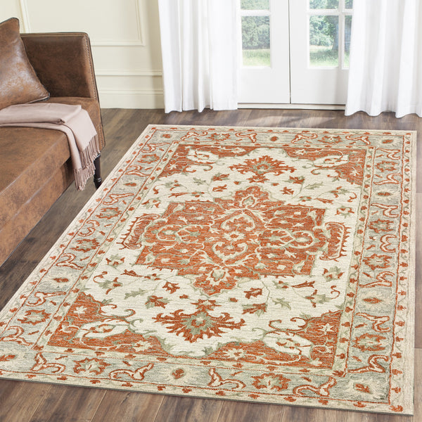 LR Resources Modern Traditions 81287 Orange/Gray Area Rug – Incredible ...