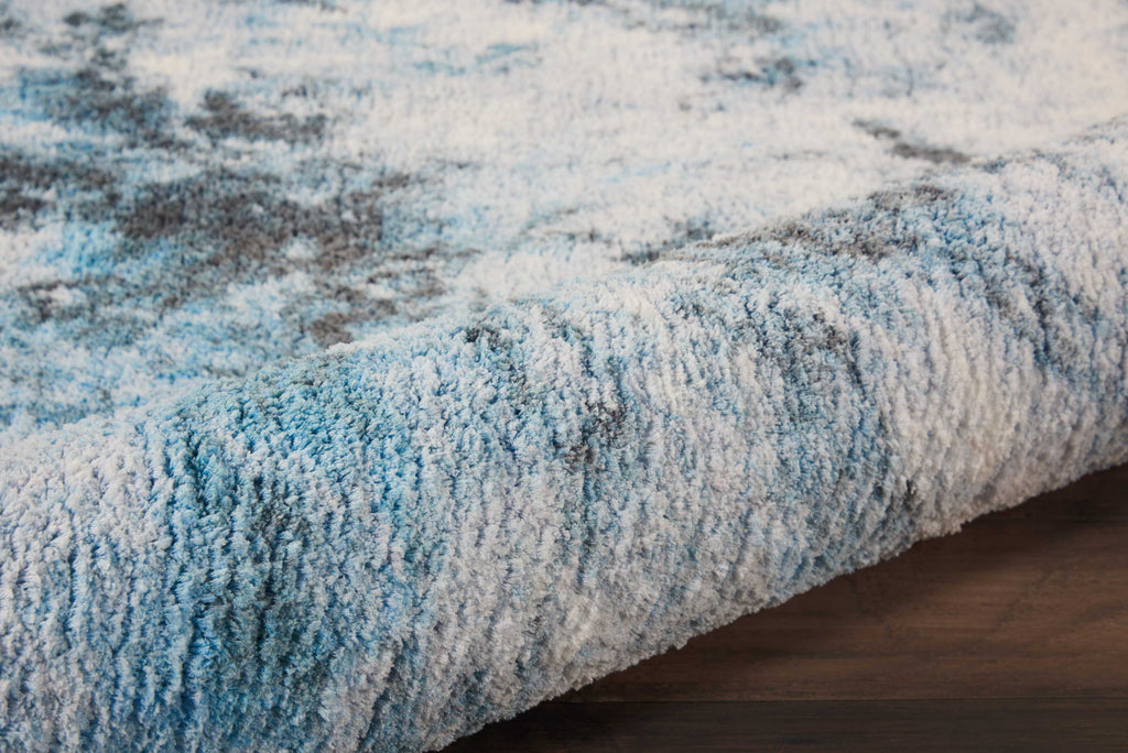 Nourison Abstract Shag ABS04 Blue Multicolor Area Rug – Incredible Rugs ...