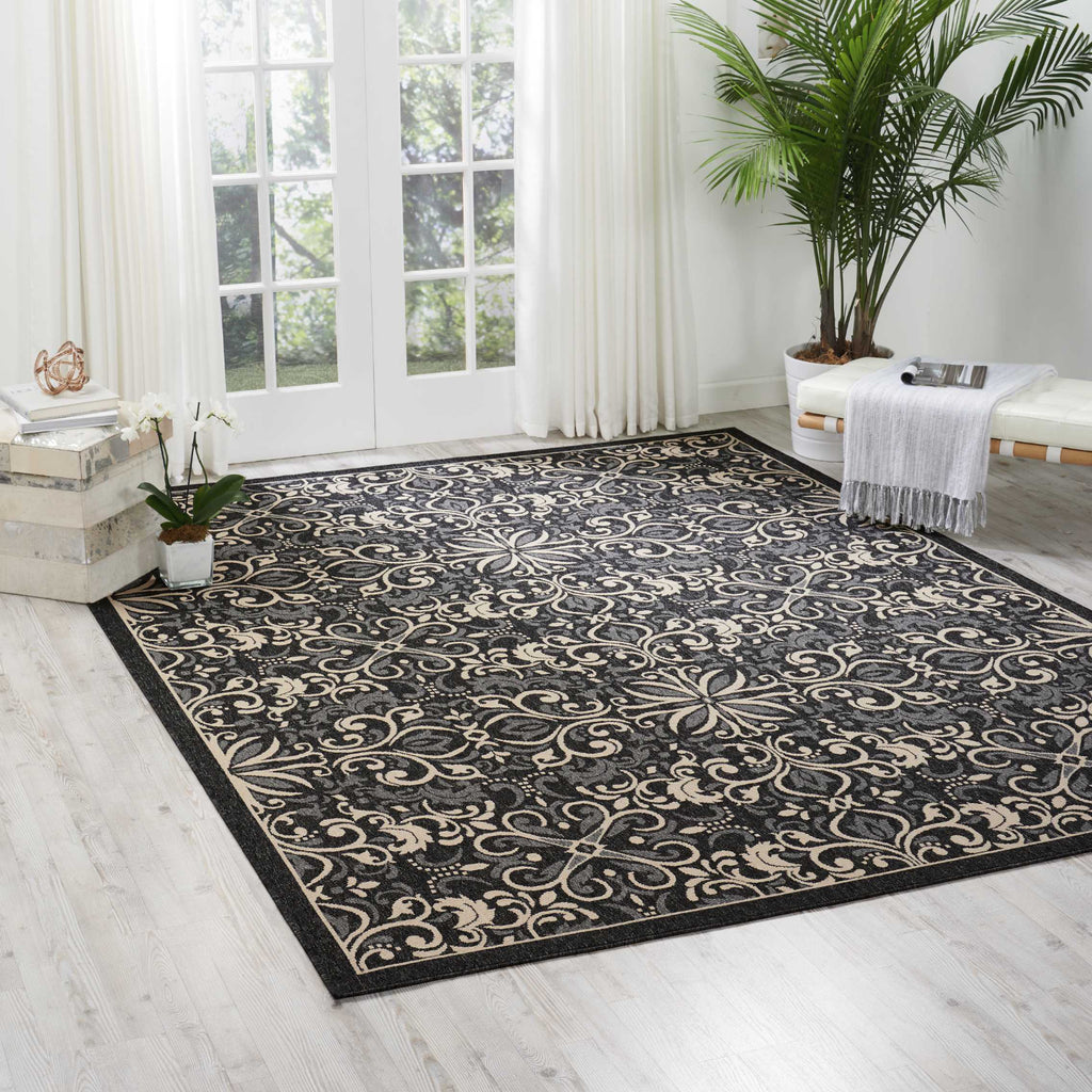 Nourison Caribbean CRB12 Charcoal Area Rug – Incredible Rugs and Decor