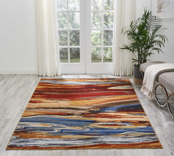 Nourison Chroma CRM04 Lava Flow Area Rug – Incredible Rugs and Decor