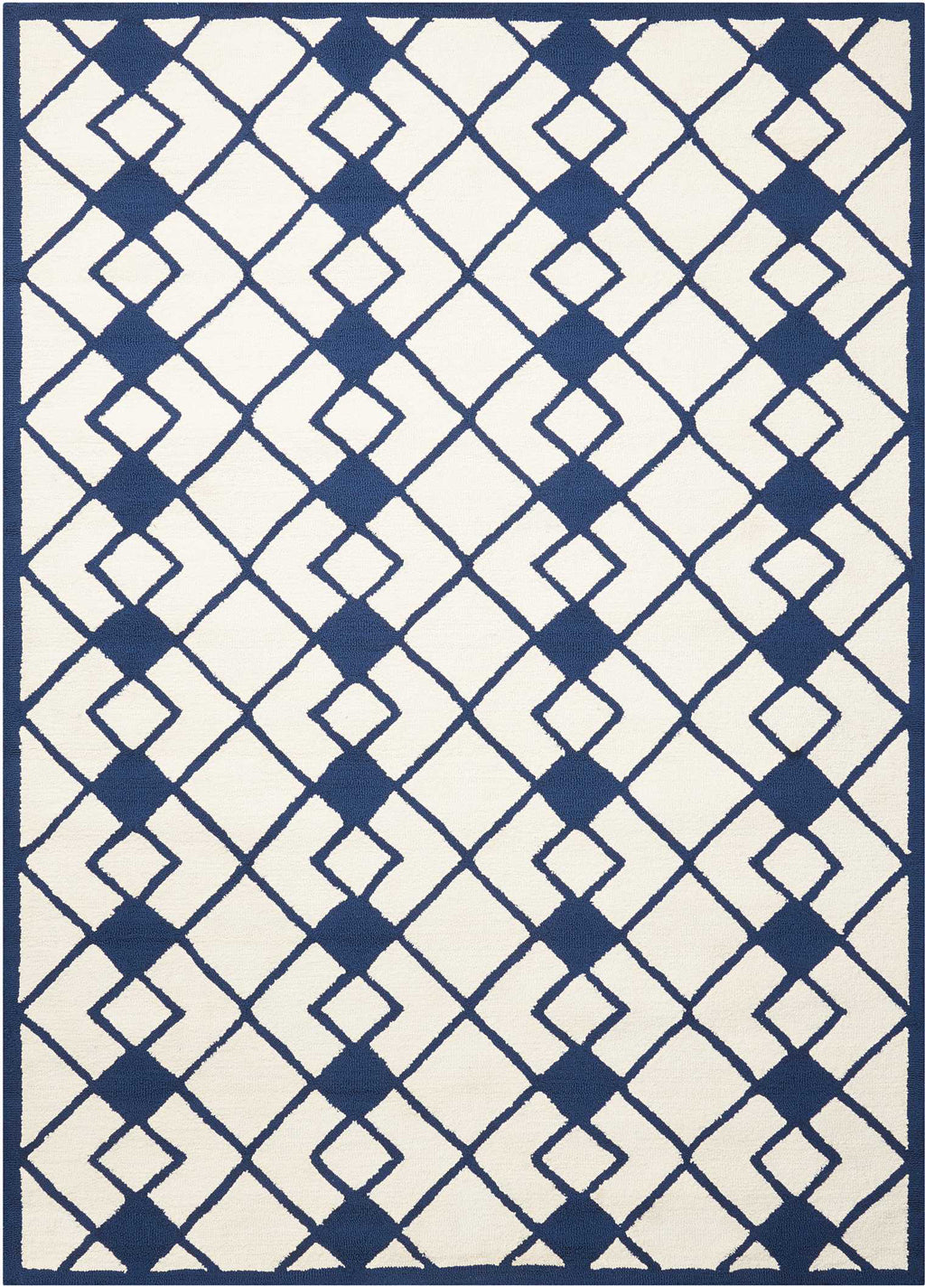 Nourison Decor DER03 Ivory Navy Area Rug – Incredible Rugs and Decor
