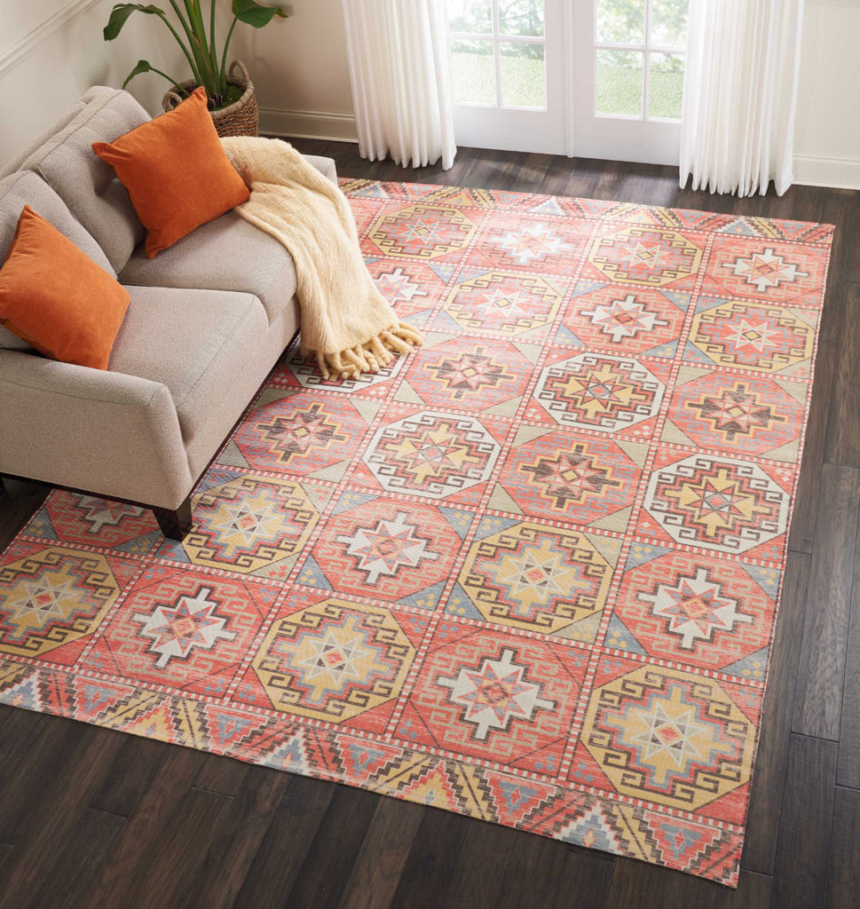 light orange pattern rug