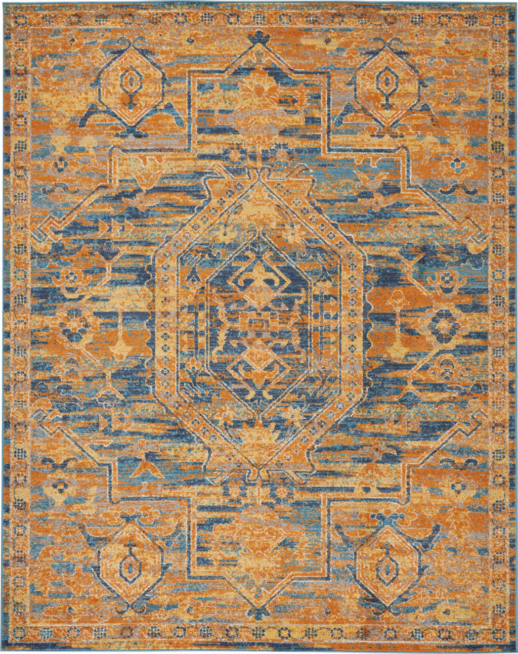 Nourison Passion PSN07 Teal/Sun Area Rug – Incredible Rugs and Decor