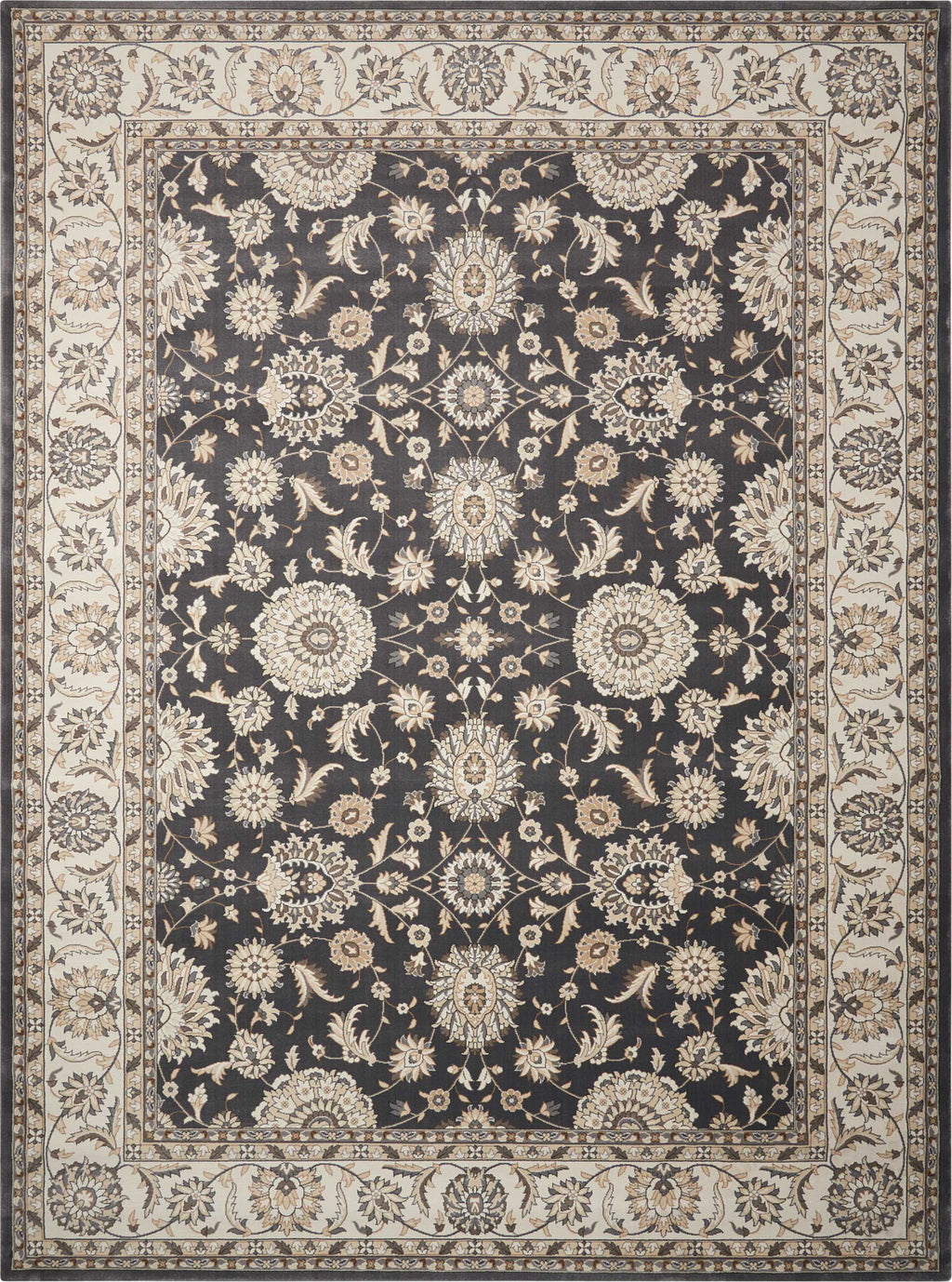 Nourison Persian Crown PC002 Charcoal/Ivory Area Rug – Incredible Rugs ...