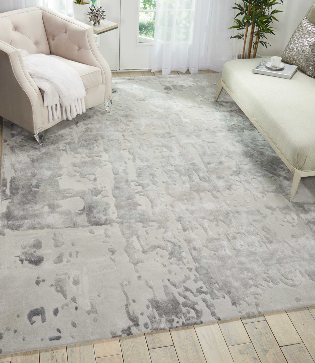 Prismatic PRS12 Silver Grey Area Rug by Nourison – Incredible Rugs and ...