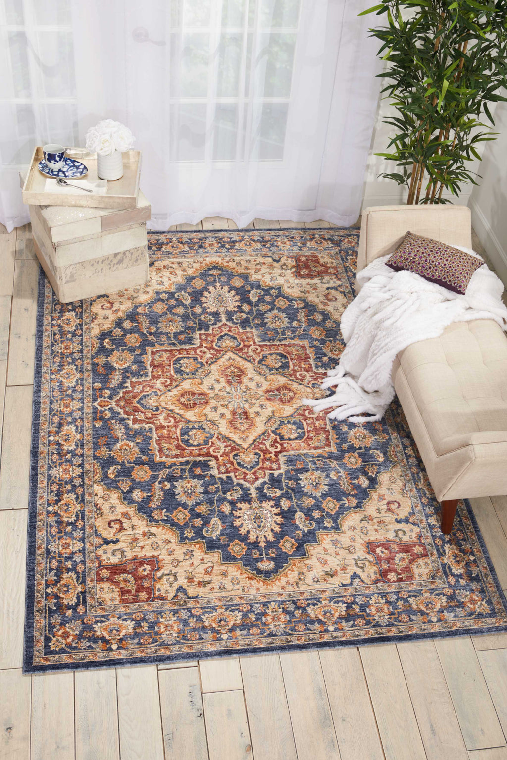 Nourison Reseda RES01 Blue Area Rug – Incredible Rugs and Decor