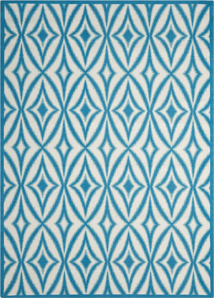 Nourison Sun and Shade SND19 Centro Azure Area Rug by Waverly ...