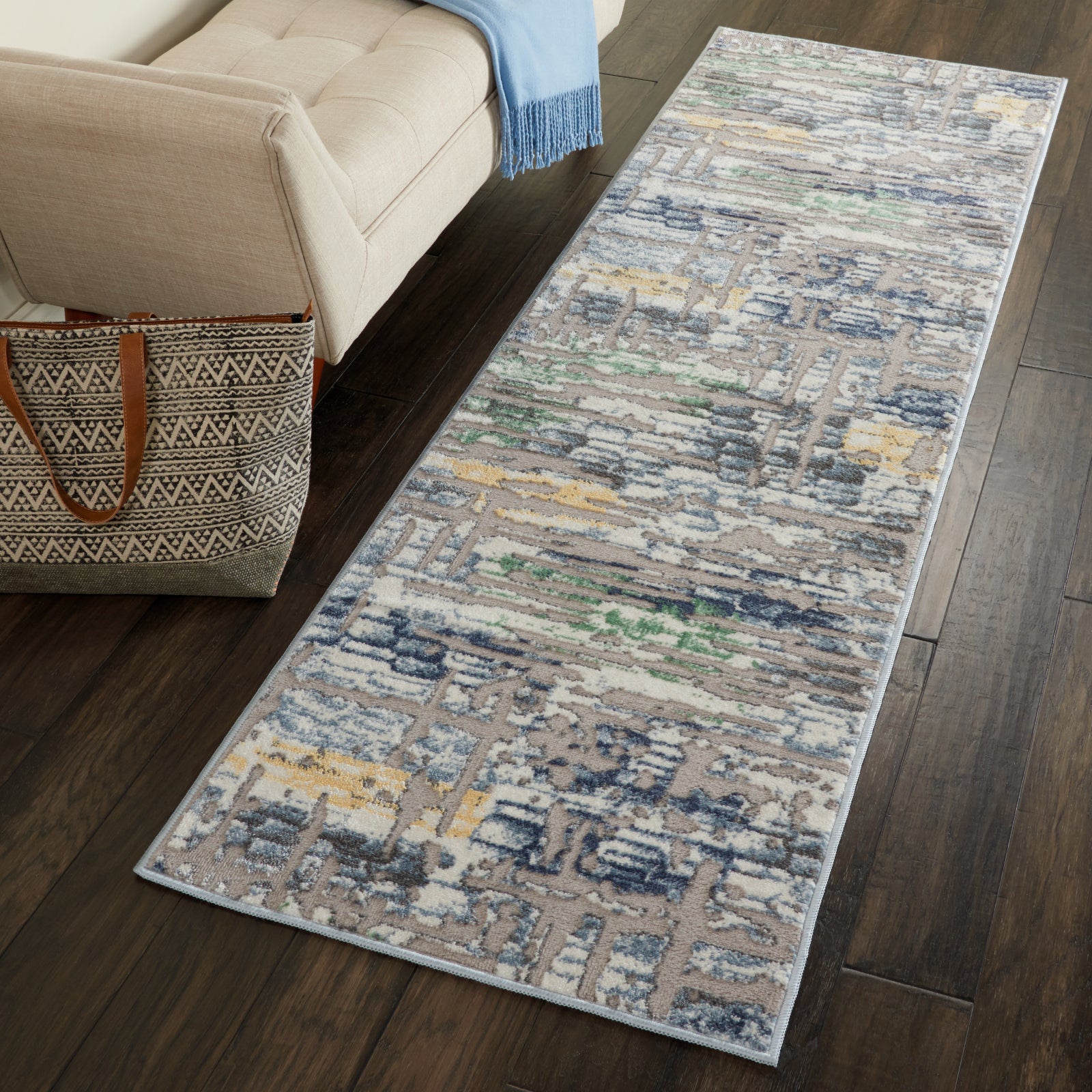 Nourison Urban Chic URC01 Grey/Multicolor Area Rug – Incredible Rugs ...