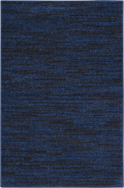 Nourison Essentials NRE01 Midnight Blue Area Rug – Incredible Rugs and ...