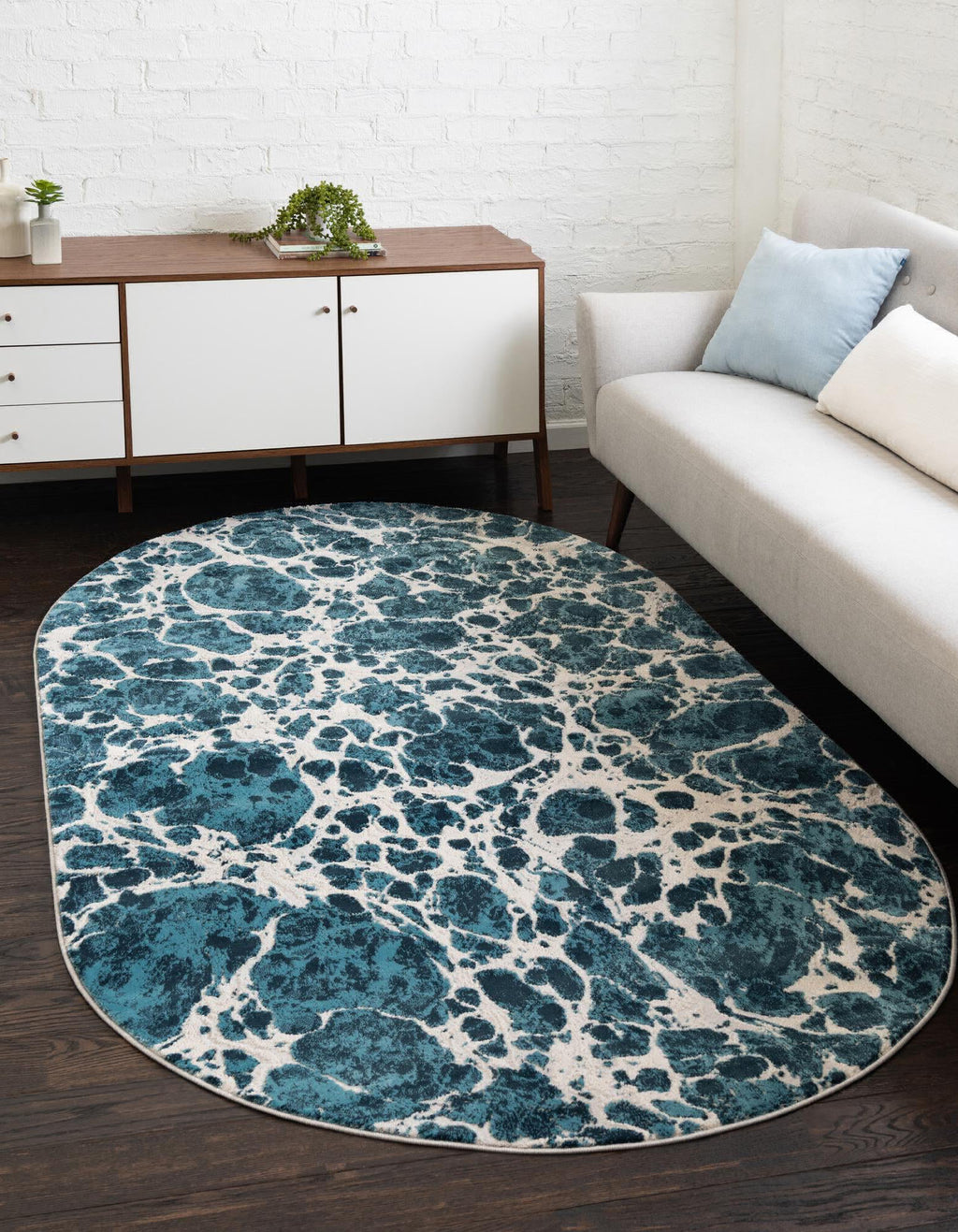 Unique Loom Oasis T-OSIS3 Blue Area Rug – Incredible Rugs and Decor
