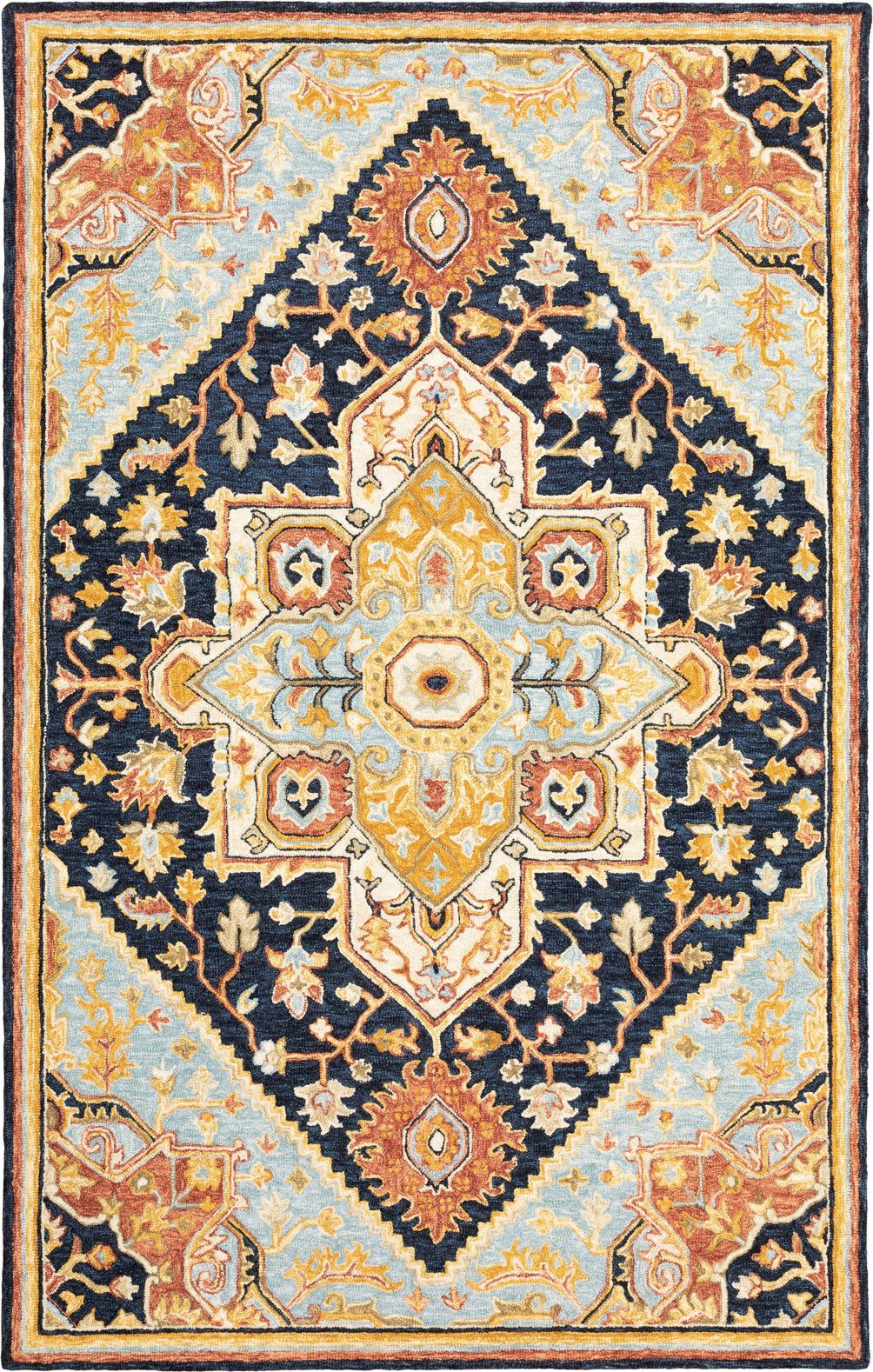 Oriental Weavers Alfresco 28408 Navy/Rust Area Rug – Incredible Rugs ...