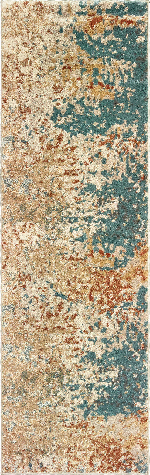 Oriental Weavers Carson 9654B Blue Orange Area Rug – Incredible Rugs ...