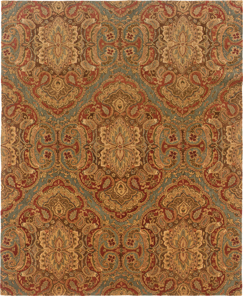 Oriental Weavers Huntley 19101 Blue/Rust Area Rug – Incredible Rugs and ...
