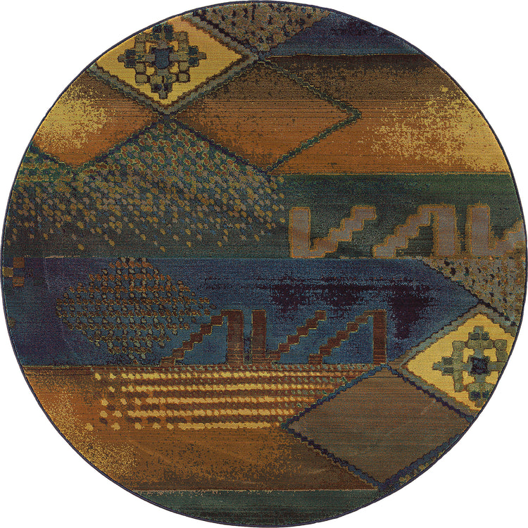 Oriental Weavers Kharma II 618F4 Blue/Green Area Rug – Incredible Rugs ...