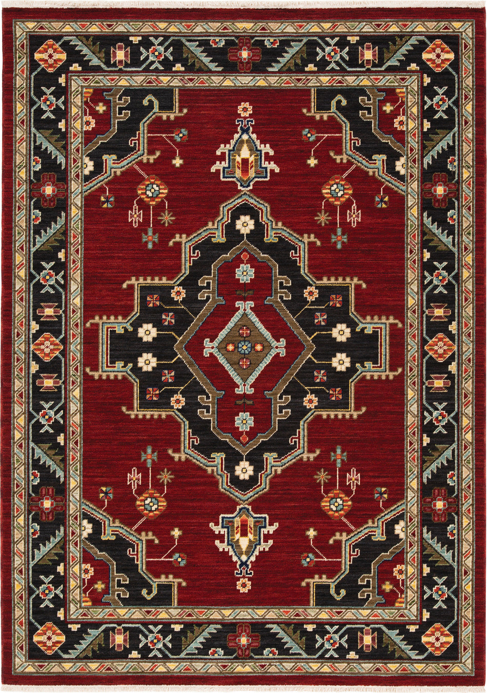 Oriental Weavers Lilihan 092R6 Red/Black Area Rug – Incredible Rugs and ...