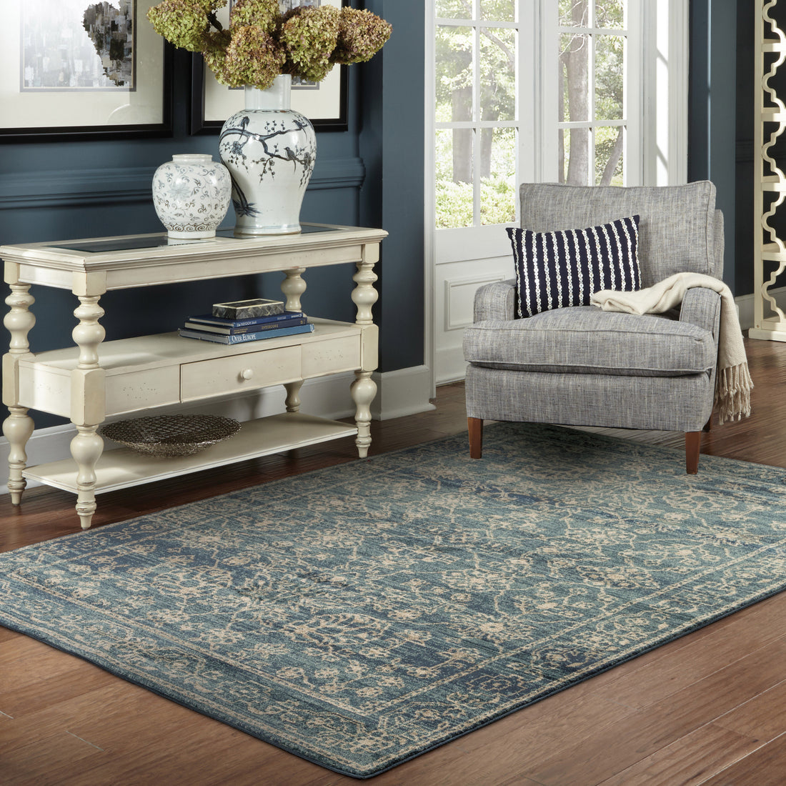 Oriental Weavers Linden 7804D Navy/ Beige Area Rug – Incredible Rugs ...
