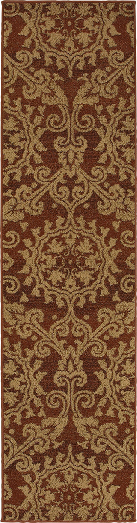 Oriental Weavers Parker 5840B Rust/Beige Area Rug – Incredible Rugs and ...