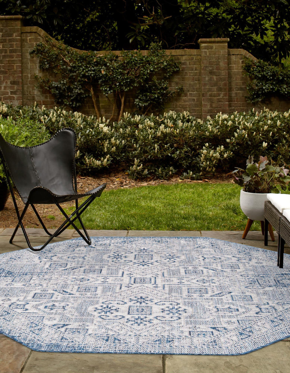 Unique Loom Outdoor Aztec T-KZOD16 Blue Area Rug – Incredible Rugs and ...
