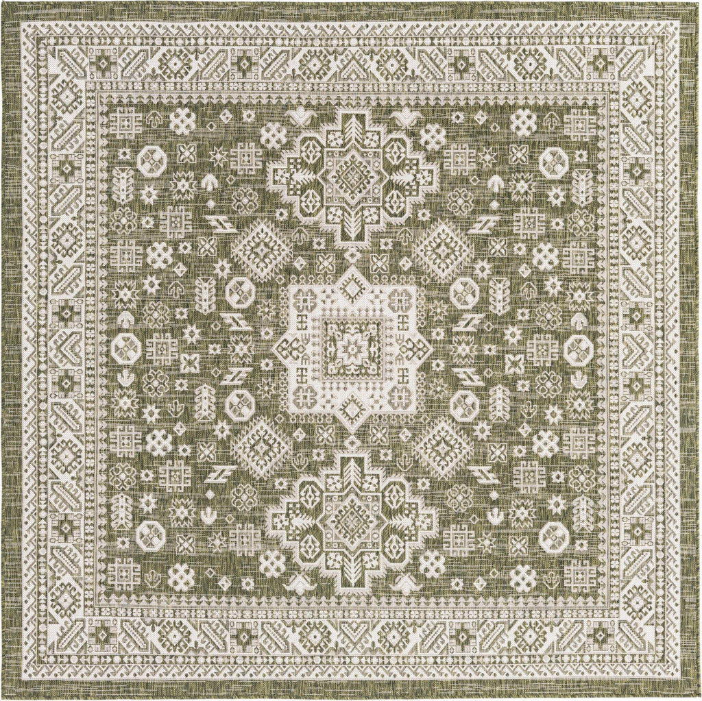 Unique Loom Outdoor Aztec T-KZOD17 Green Area Rug – Incredible Rugs and ...