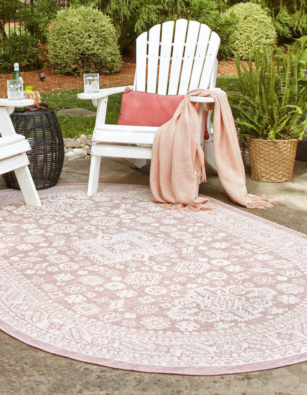 Unique Loom Outdoor Aztec T-KZOD17 Pink Area Rug – Incredible Rugs and ...