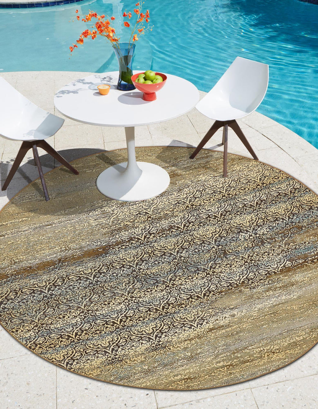 Unique Loom Outdoor Botanical OWE-EDEN-190 Beige Area Rug – Incredible ...