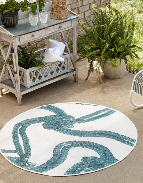 Unique Loom Outdoor Coastal OWE-CSTL9 Ivory Area Rug – Incredible Rugs ...